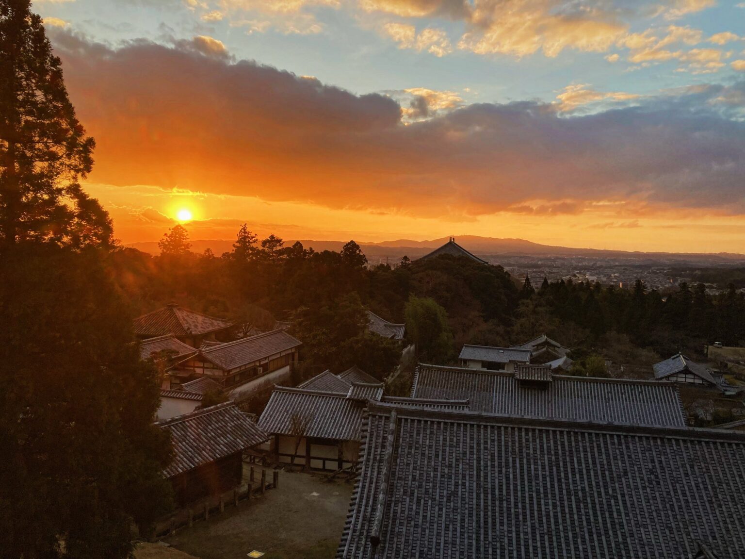Todai-ji Nigatsu-do A Hidden Sunset Gem in Nara_sunset__ | Tabimania Japan
